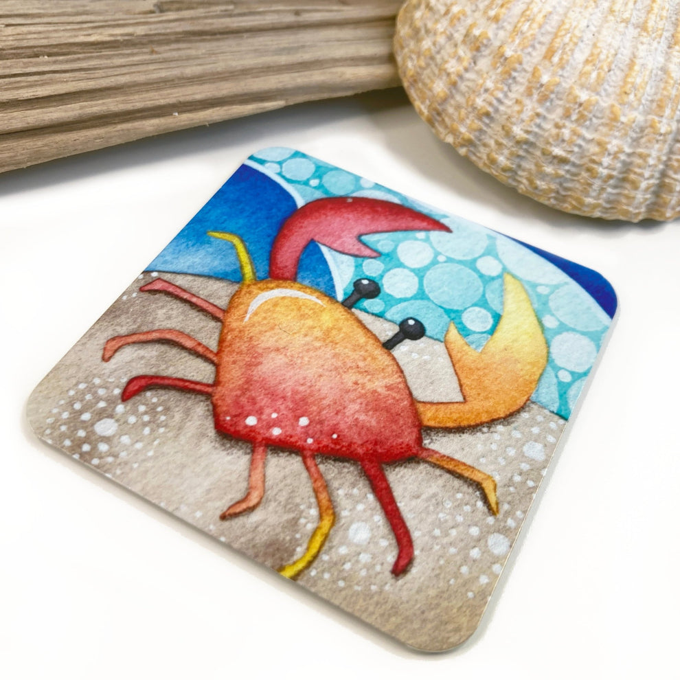 Crab Fridge Magnet - Seaside Watercolour Art – East Neuk Beach Crafts