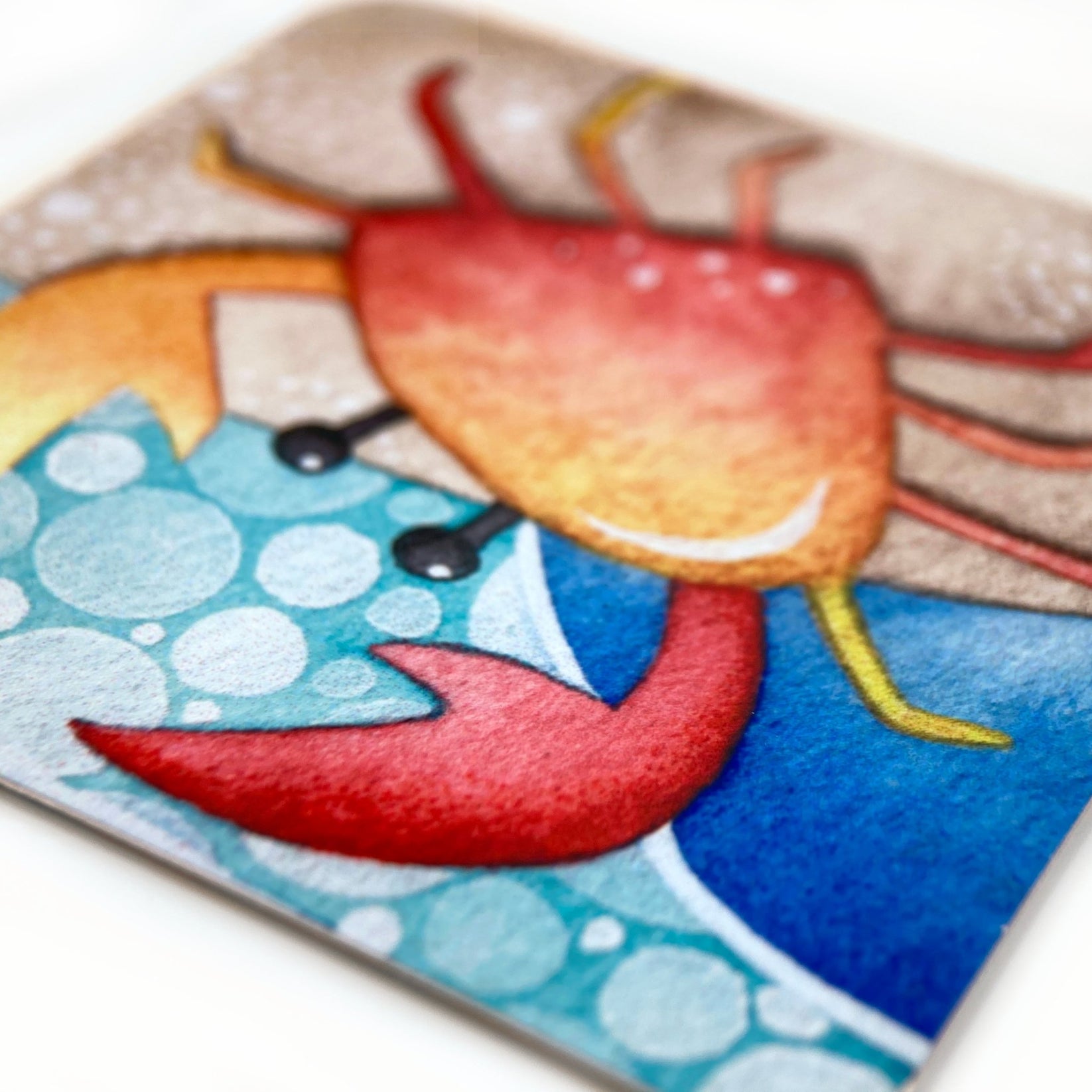 Crab Fridge Magnet - Seaside Watercolour Art – East Neuk Beach Crafts